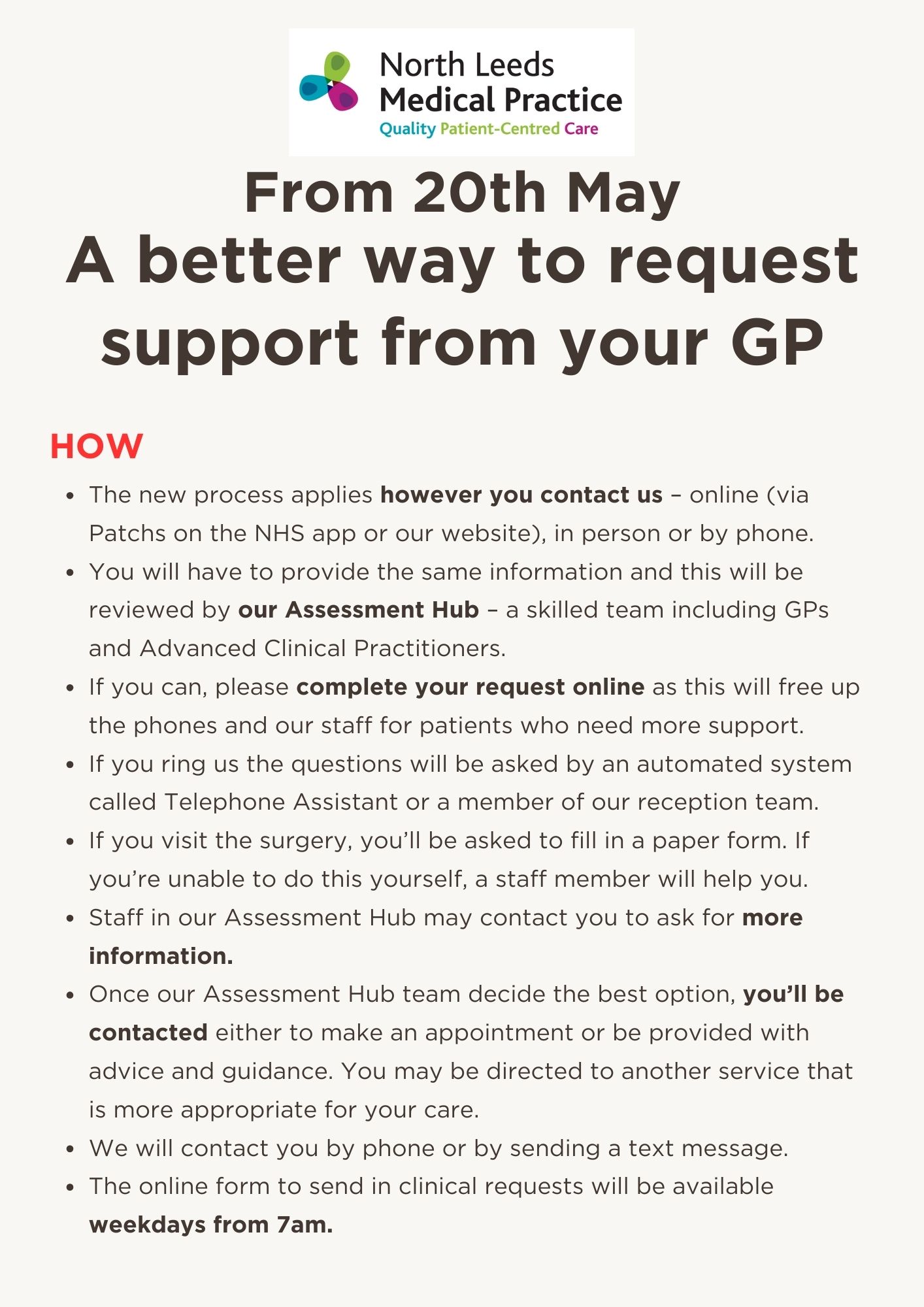 Leaflet - North Leeds Medical Practice